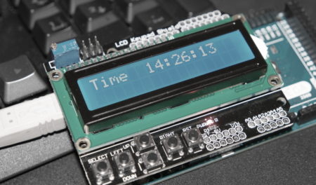 Digital Clock with LCD Shield Board for Arduino – Microcontroller Based ...